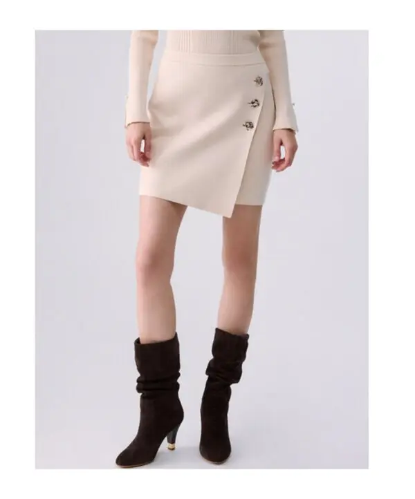 Liu Jo Buttoned Mini Knitted Skirt