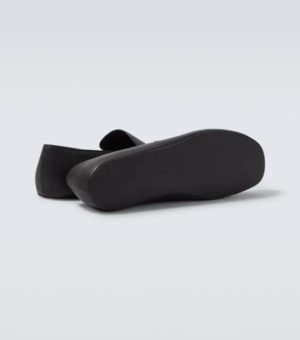 THE ROW Leo Leather Loafers