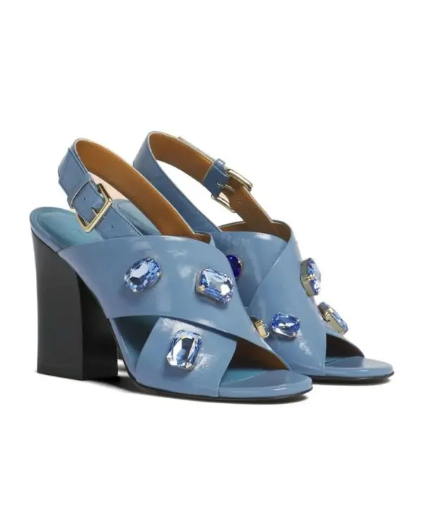 Marni Embellished Criss-cross Sandals