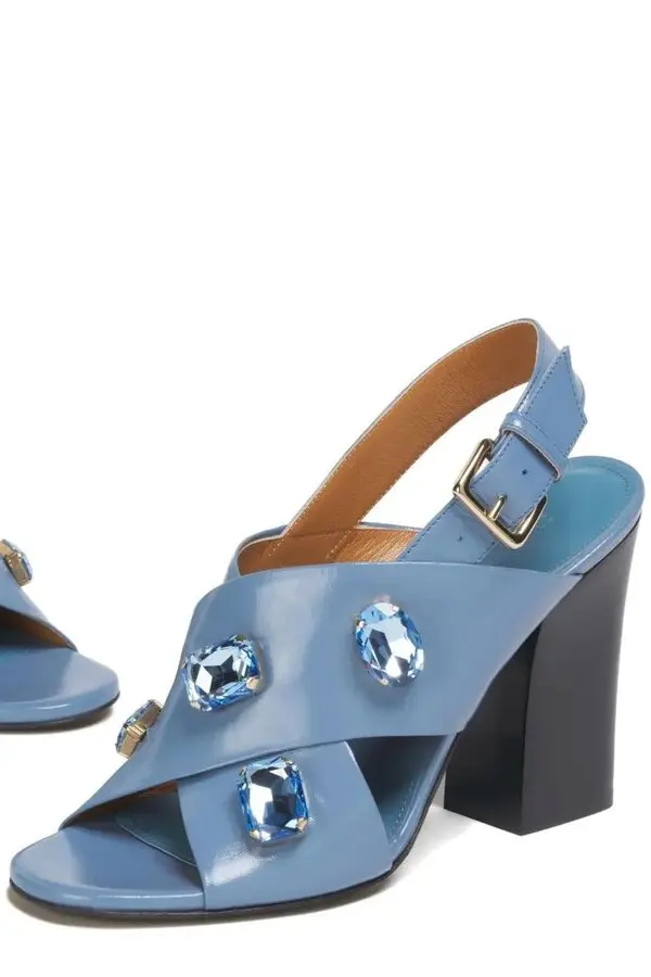 Marni Embellished Criss-cross Sandals