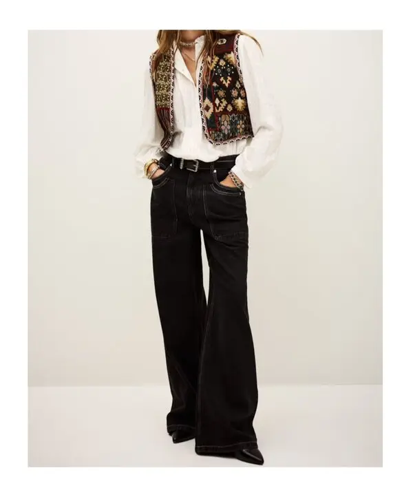 Ba&sh Noel Wide-leg Jeans - Black