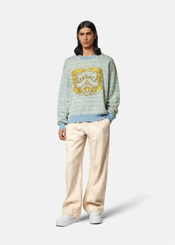 Versace Barocco Straight-leg Trousers