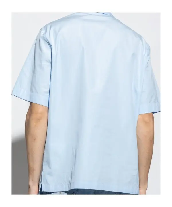 Versace Short-sleeved Logo Embroidered Shirt