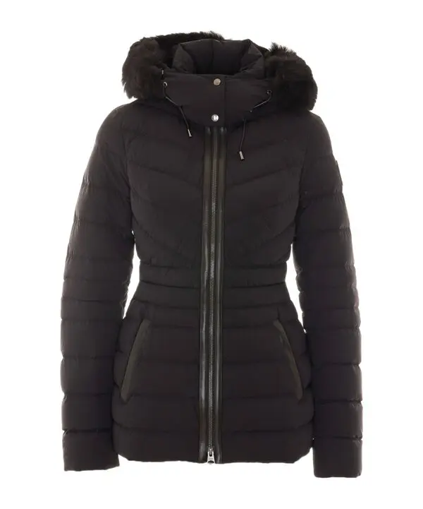 Mackage Down Jacket With A Fur Collar - Black
