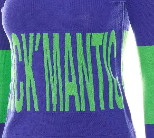 Patrizia Pepe Color-block Slogan Turtleneck Sweater