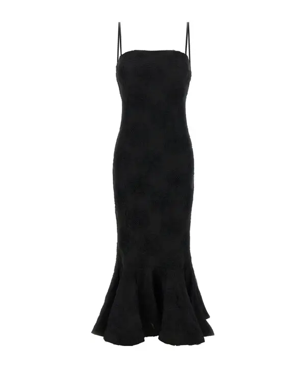 ROTATE BY BIRGER CHRISTENSEN Flower Mesh Flounce Mermaid Dress