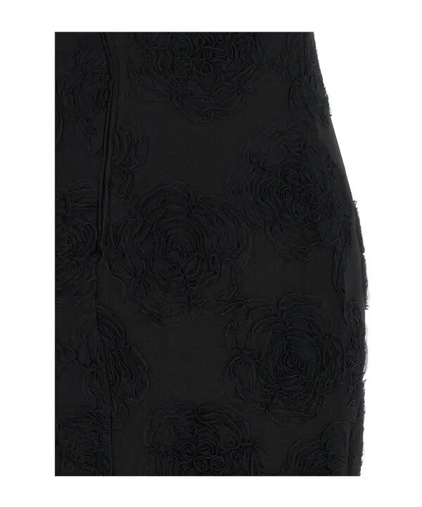 ROTATE BY BIRGER CHRISTENSEN Flower Mesh Flounce Mermaid Dress