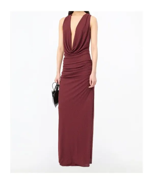 ROTATE BY BIRGER CHRISTENSEN Maxi Halterneck Dress