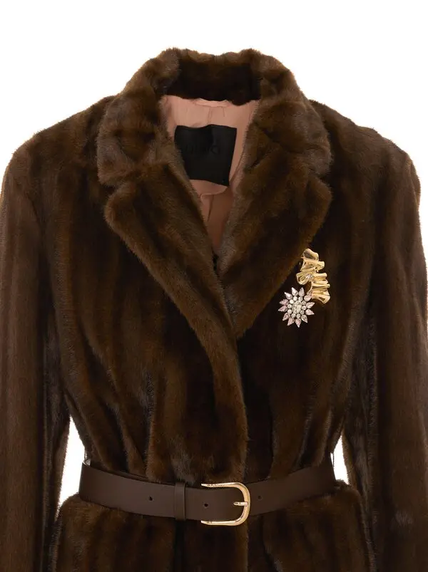 Liu Jo Jacket In Faux Fur