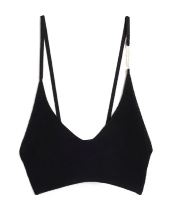 Jacquemus Le Bandeau Pralu Knit Bralette - Black
