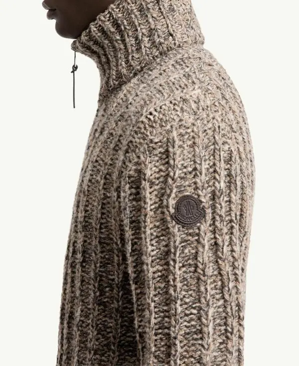 Moncler Wool Blend Bouclé Zip-up Cardigan