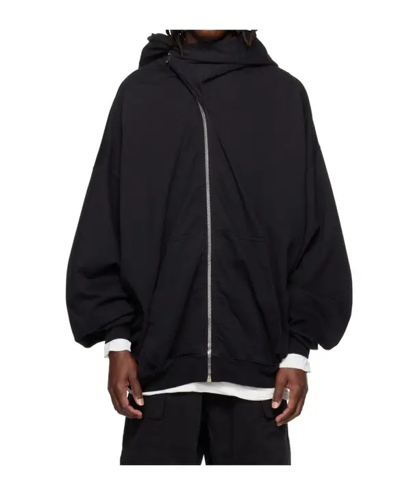 Rick Owens Mountain Asymmetric Zip-up Hoodie