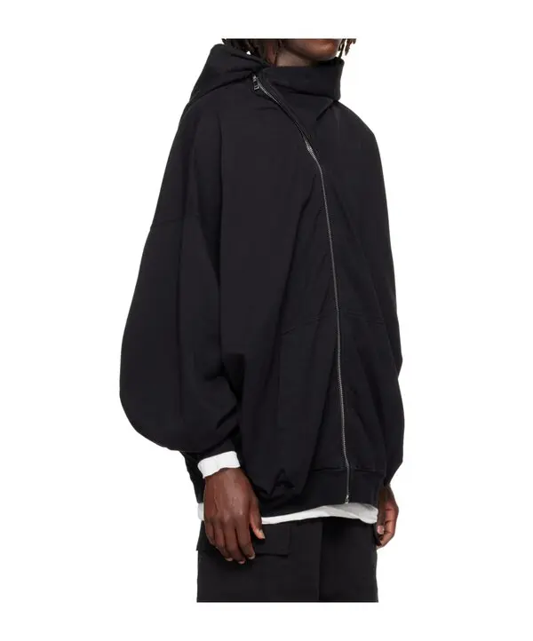 Rick Owens Mountain Asymmetric Zip-up Hoodie