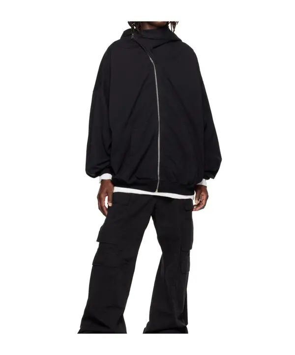 Rick Owens Mountain Asymmetric Zip-up Hoodie