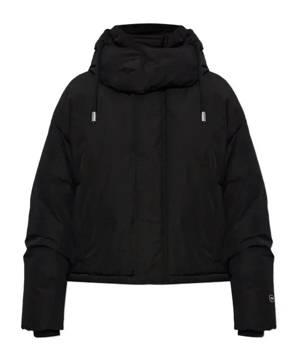 AMI Paris Drawstring Hooded Padded Jacket - Black