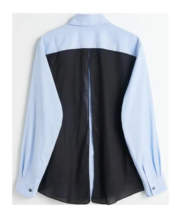 Our Legacy Contrast Striped Cotton Shirt