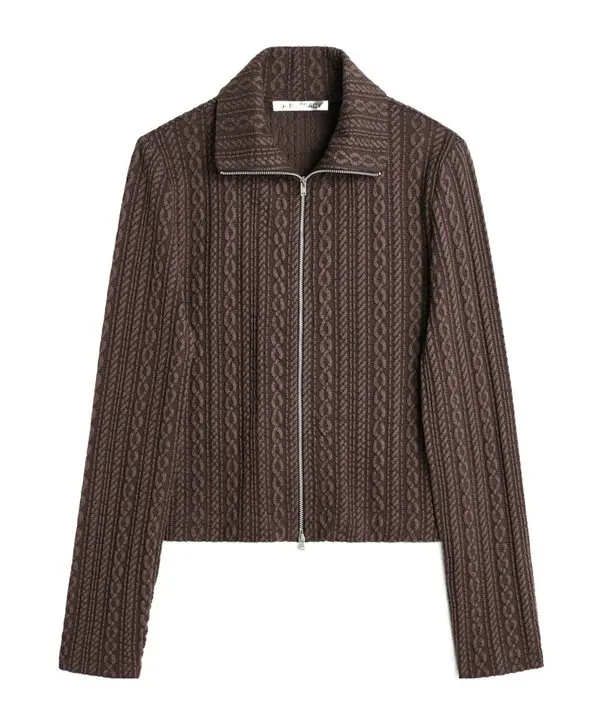 Our Legacy Patterned-jacquard Cardigan - Black