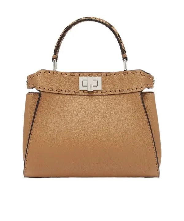 Fendi Cappuccino-colored Selleria Bag With 220hand-sewn Stitches - Brown