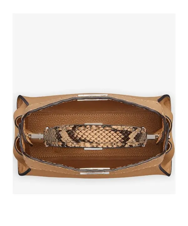 Fendi Cappuccino-colored Selleria Bag With 220hand-sewn Stitches