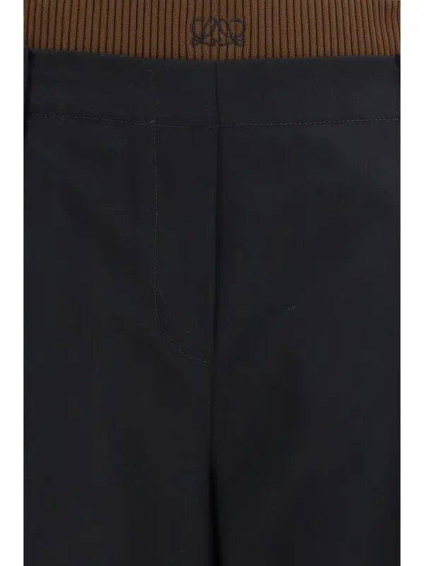 Loewe Wide-leg Pants With Ribbed Waistband