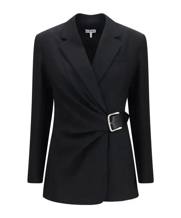Loewe Draped Wool Jacket With Belt