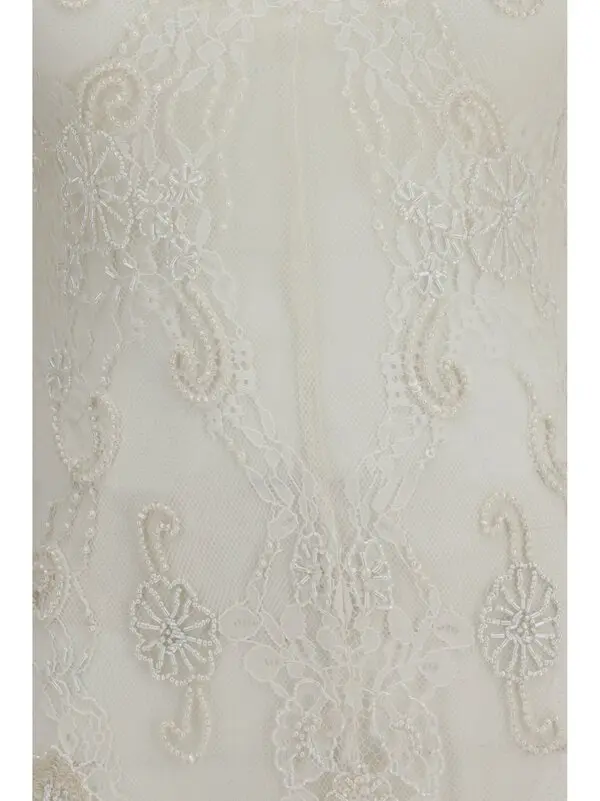 Blumarine Embroidered Lace Mini Dress