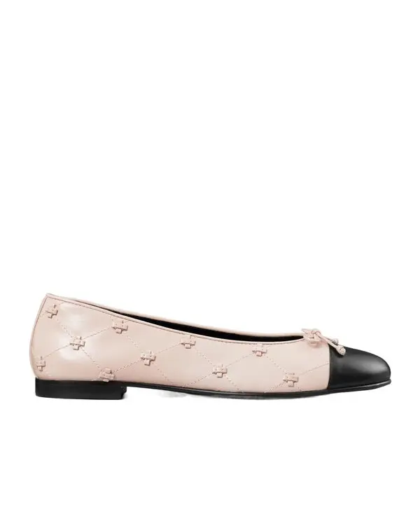 Tory Burch Bunny Knot Cap-toe Ballet Flat