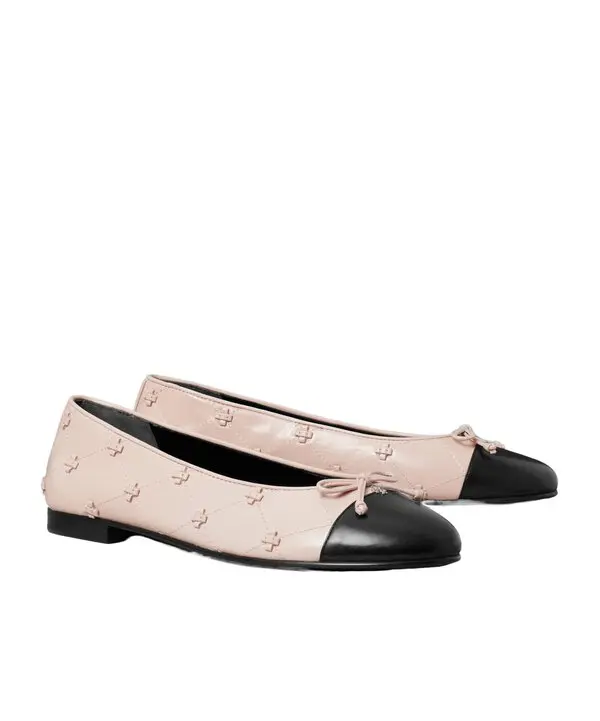 Tory Burch Bunny Knot Cap-toe Ballet Flat