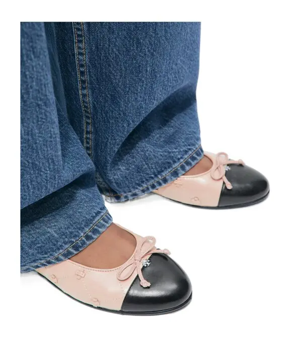Tory Burch Bunny Knot Cap-toe Ballet Flat