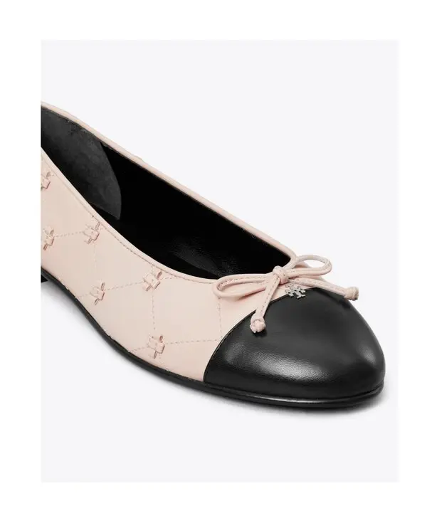 Tory Burch Bunny Knot Cap-toe Ballet Flat