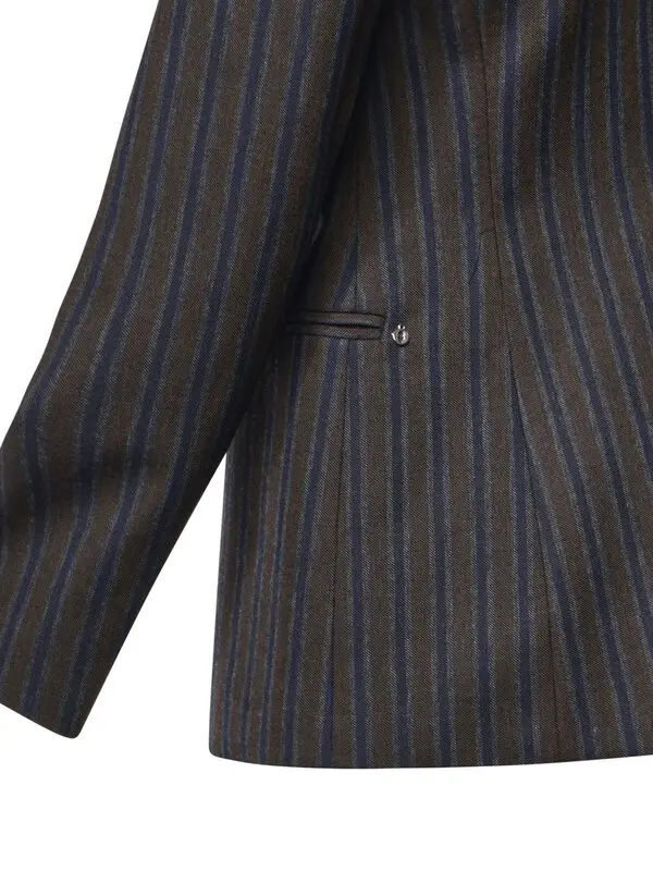 OTTOD'AME Striped Double-breasted Blazer