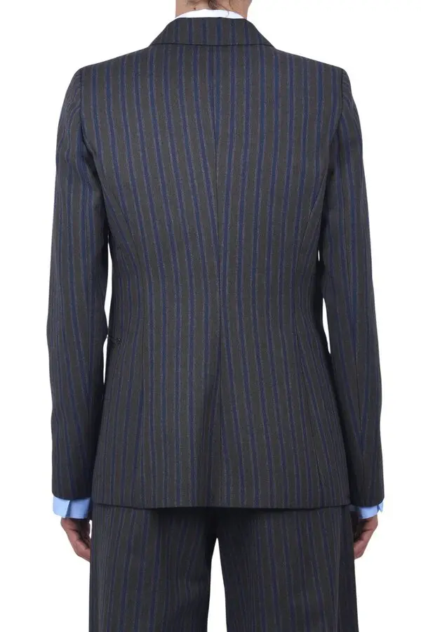 OTTOD'AME Striped Double-breasted Blazer