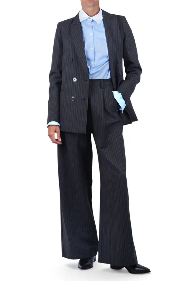 OTTOD'AME Striped Double-breasted Blazer