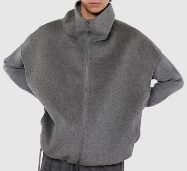 Soeur High Neck Wool Sleeveless Poncho Vest