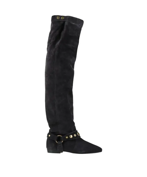 Isabel Marant Étoile Suede Knight Boots - Black