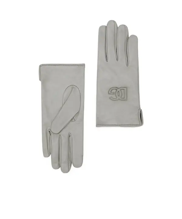 Dolce & Gabbana Logo-embossed Leather Gloves