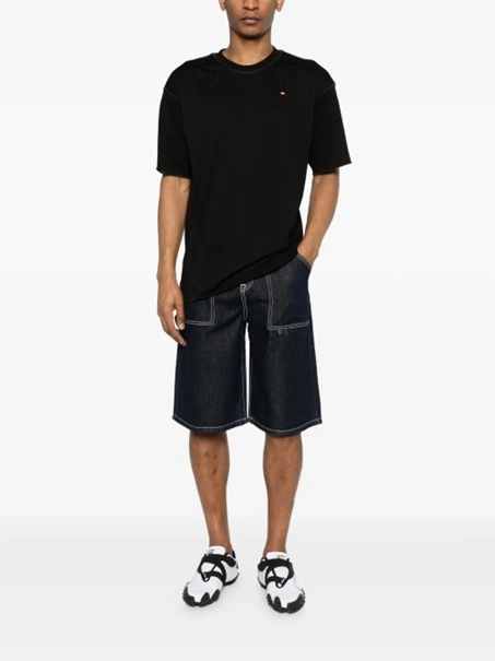 WRSTBHVR Contrast-stitch Denim Shorts