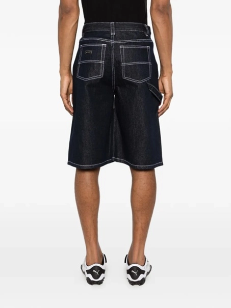 WRSTBHVR Contrast-stitch Denim Shorts