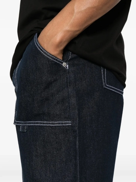 WRSTBHVR Contrast-stitch Denim Shorts