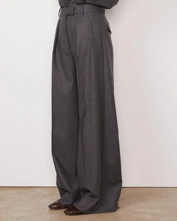 Officine Générale Elka Pleated Wide-leg Tailored Trousers
