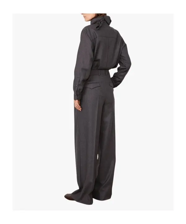 Officine Générale Elka Pleated Wide-leg Tailored Trousers