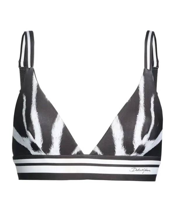 Dolce & Gabbana Zebra-print Cropped Tank Top - Black
