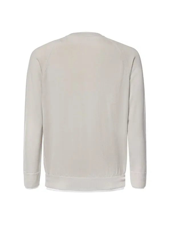 Eleventy Crewneck Raglan-sleeved Tipped-trim Jumper