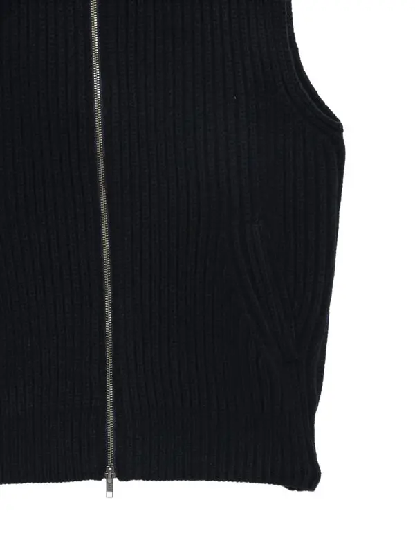 Soeur Zip-up Chunky Rib Knit Vest