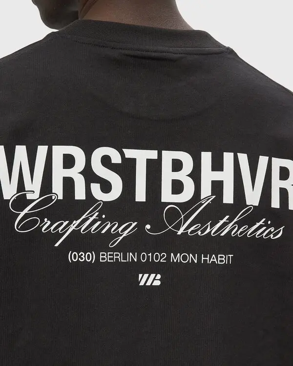 WRSTBHVR Studio V13 Logo-print Drop-shoulder T-shirt