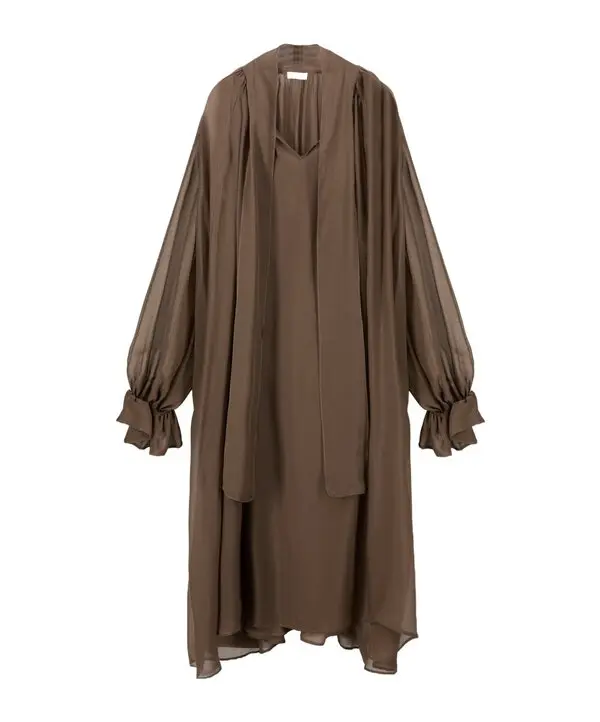 ROBERTO COLLINA Silk Dress With Bow