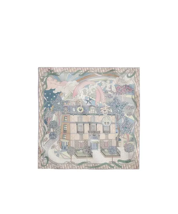 Dior Avenue90 Square Scarf - Gray
