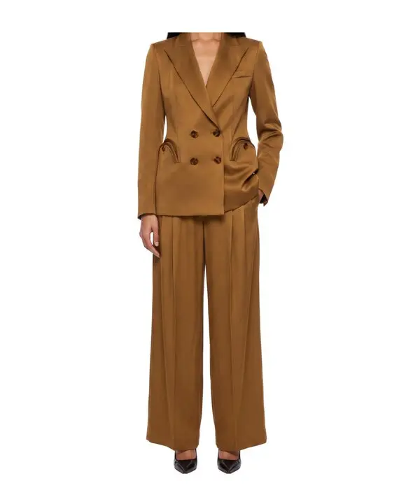 BLAZÉ MILANO Pleated Straight-leg Trousers