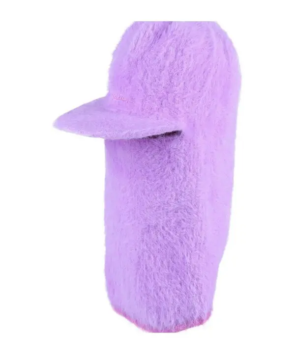 Jacquemus Two-tone Lightweight Knitted Hood - Purple