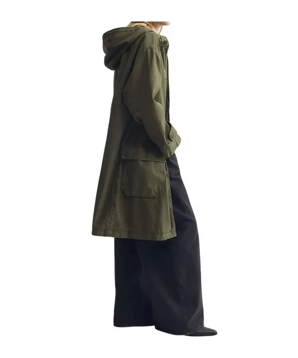 NILI LOTAN Hooded Multi-pocket Long Parka